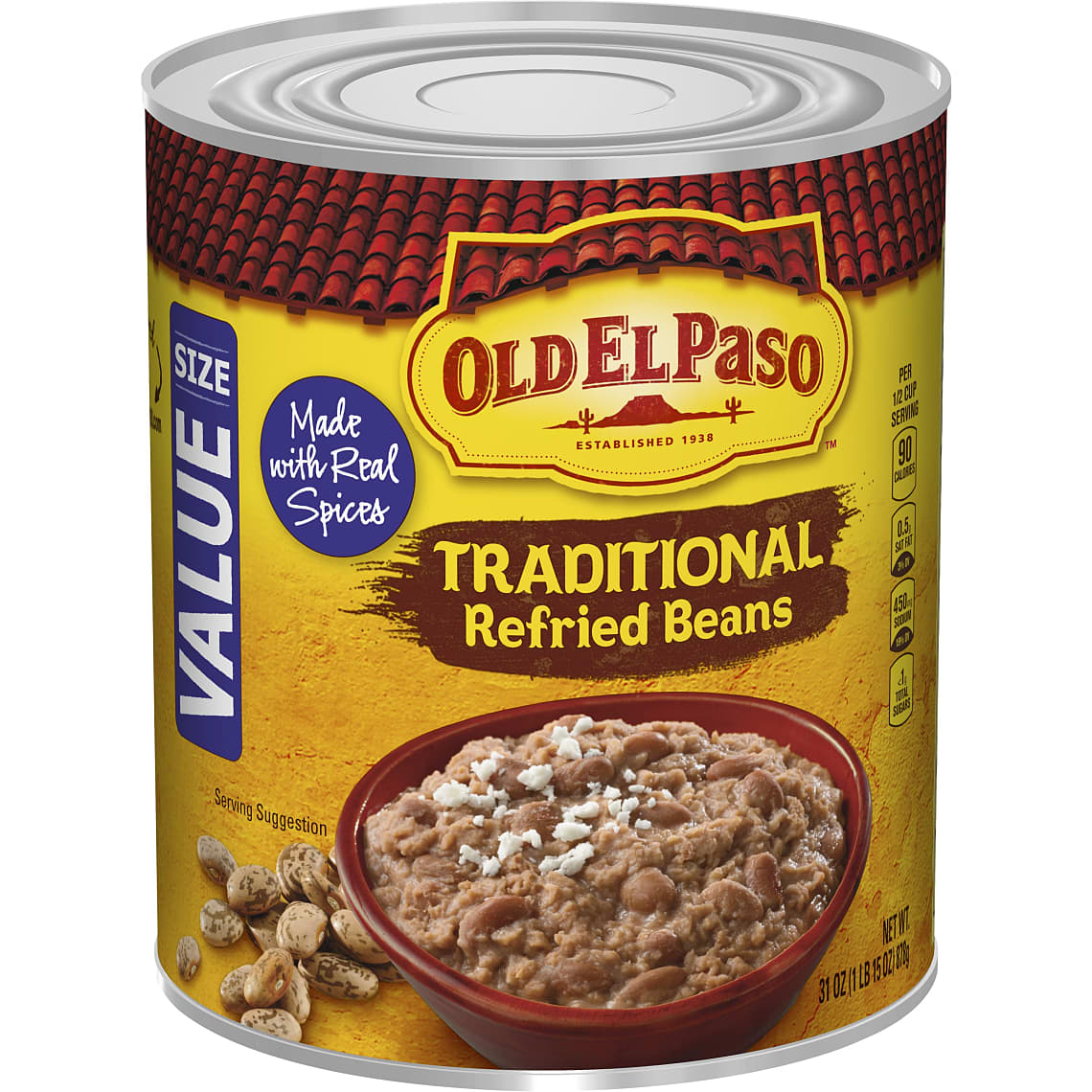 refried beans can large