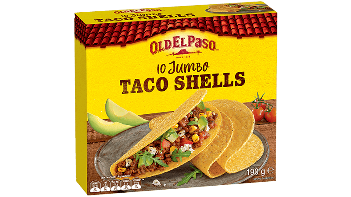 10 Pack Jumbo Taco Shells | Old El Paso AU