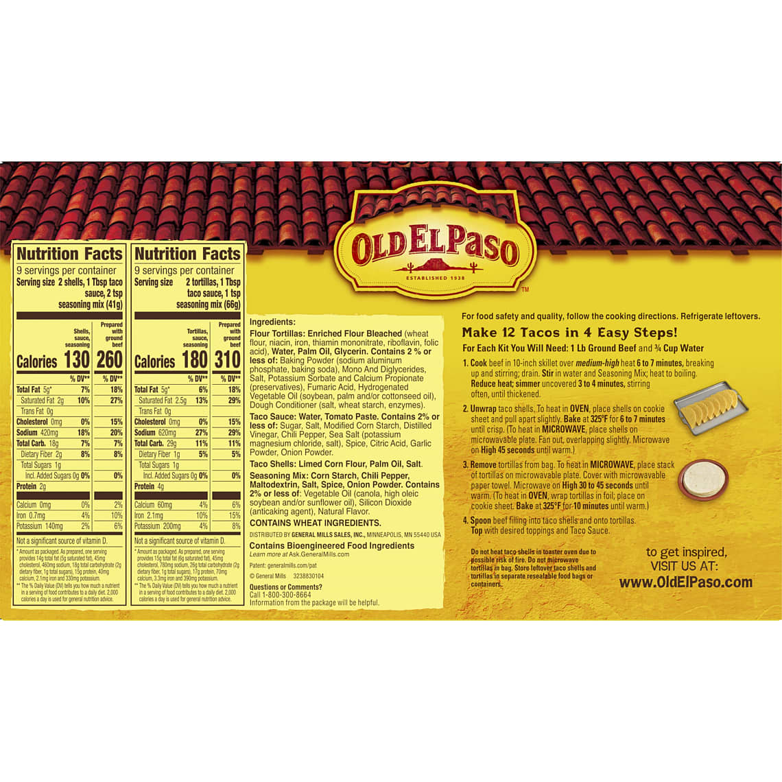 Hard & Soft Taco Dinner Kit - Mexican Dishes - Old El Paso