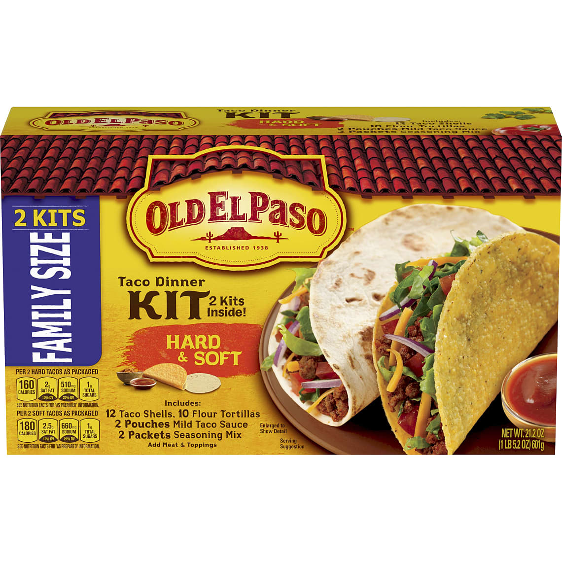 Hard & Soft Twin Pack Taco Dinner Kit - Old El Paso