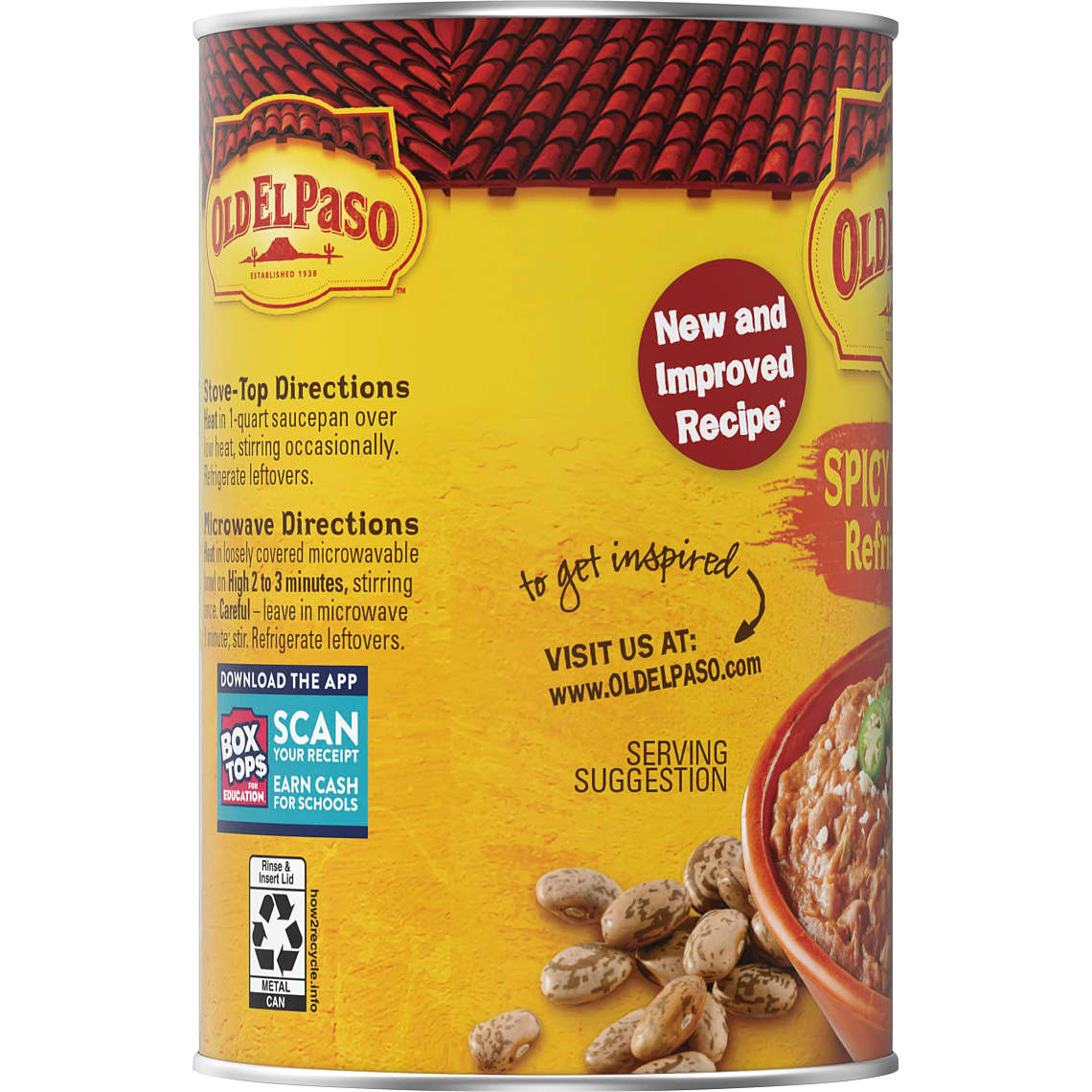 Spicy Fat Free Refried Beans - Mexican Sides - Old El Paso