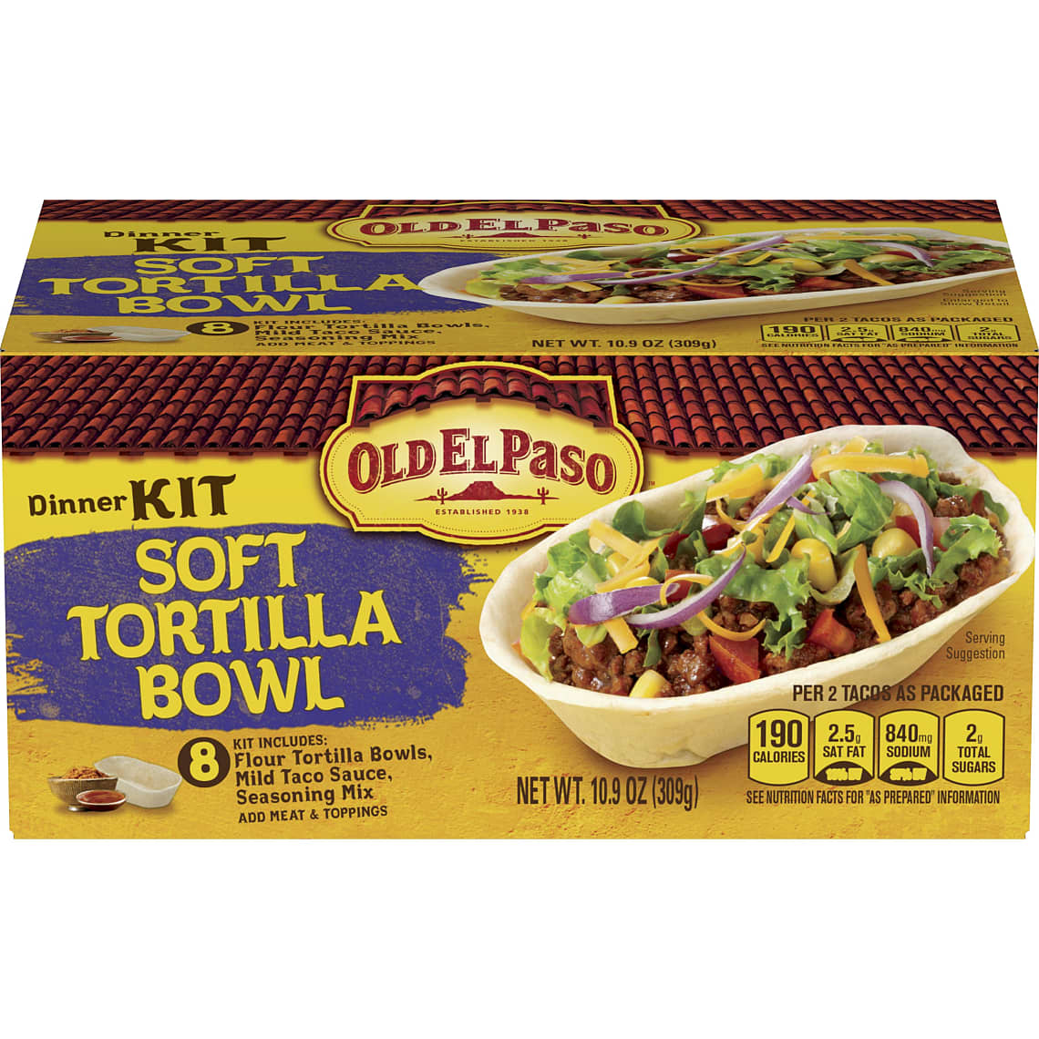 Soft Tortilla Taco Bowls Dinner Kit - Old El Paso