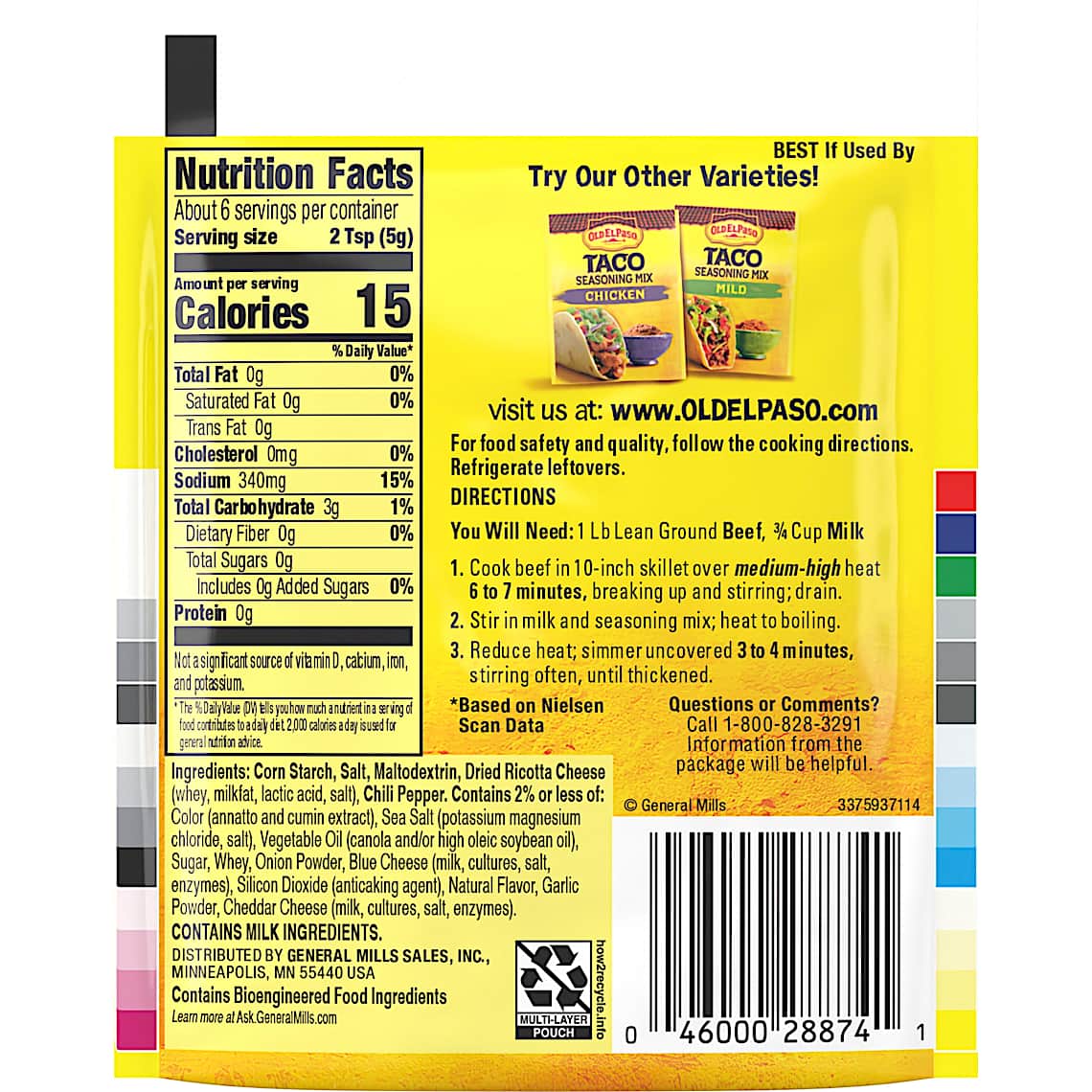 Cheesy Taco Seasoning Mix - Mexican Seasoning - Old El Paso