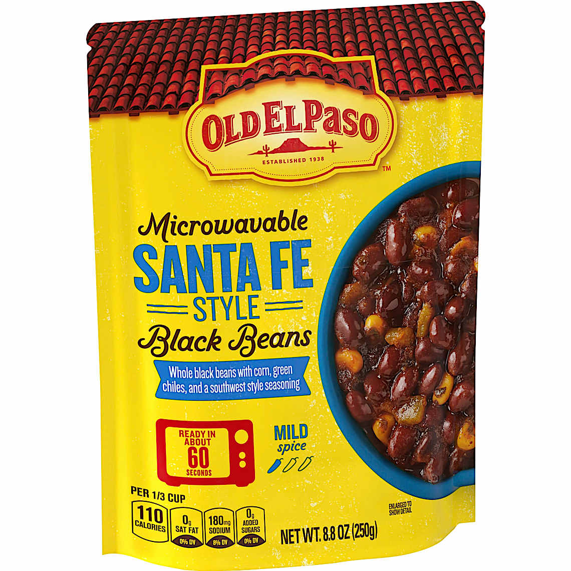 Old El Paso Microwavable Pouched Beans - Santa Fe Style Black Beans ...
