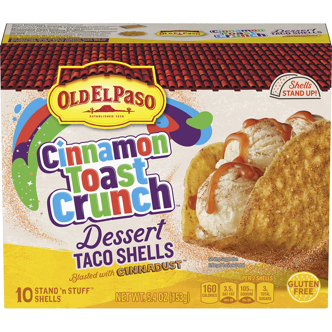 Old El Paso Stand N Stuff Cinnamon Toast Crunch Dessert Taco Shell ...