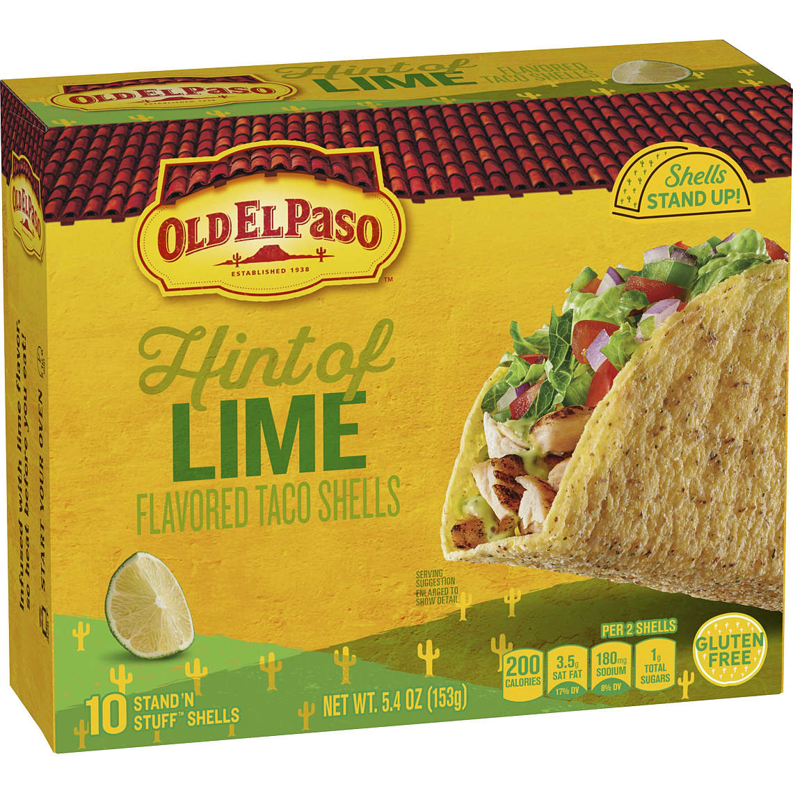 Stand 'N Stuff Taco Shells - Hint of Lime - Old El Paso