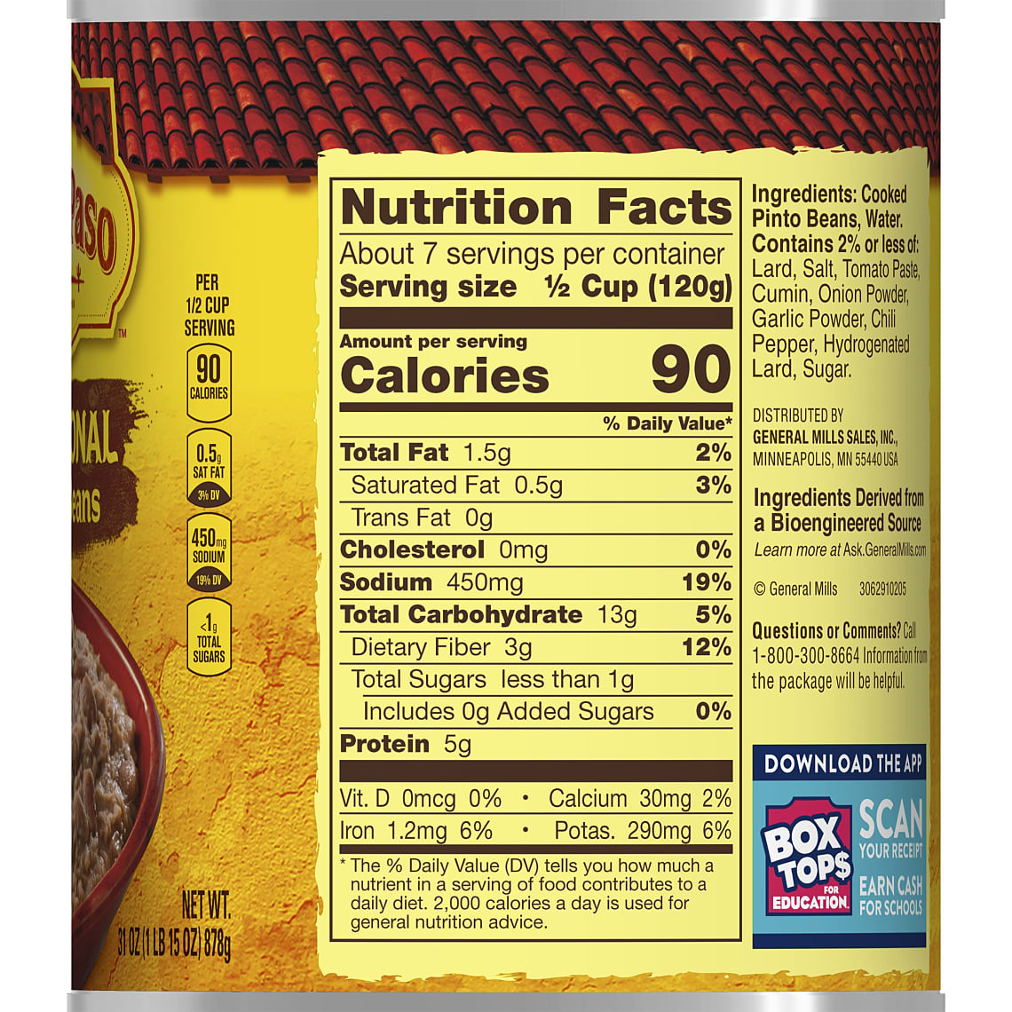 Refried Beans, 31oz - Mexican Recipes - Old El Paso