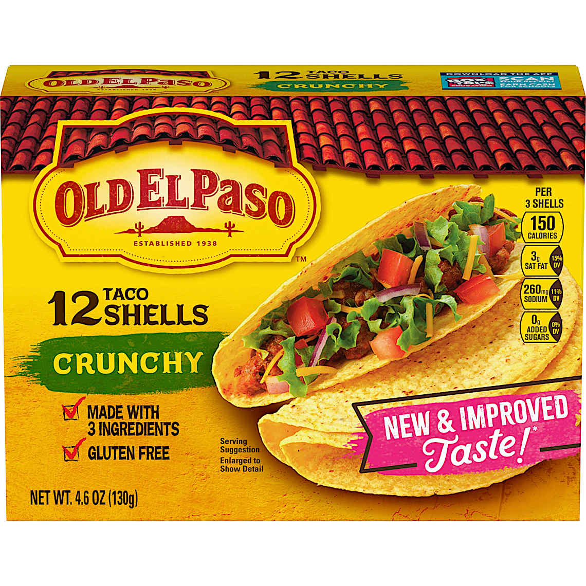 Classic Crunchy Taco Shells - Gluten Free - Old El Paso