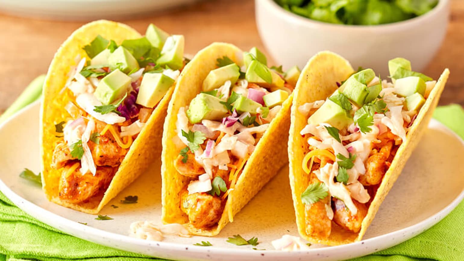 Zesty Ranch Chicken Tacos - Mexican Recipes - Old El Paso