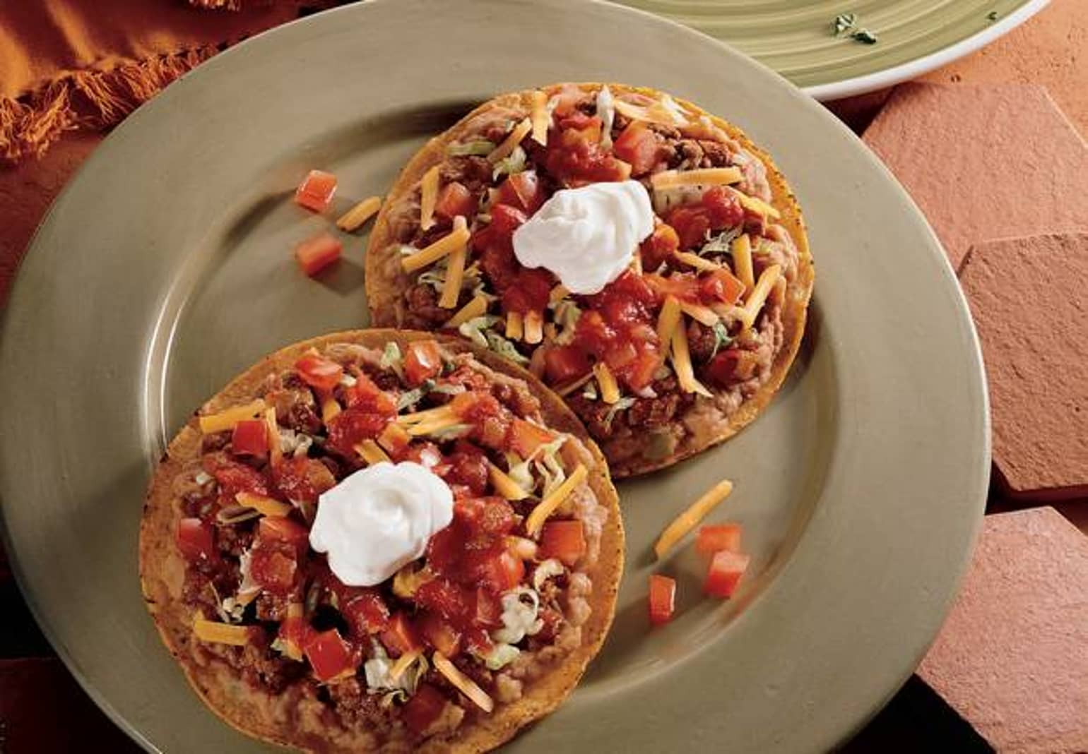 Beef and Bean Tostadas Recipe from Old El Paso - Old El Paso