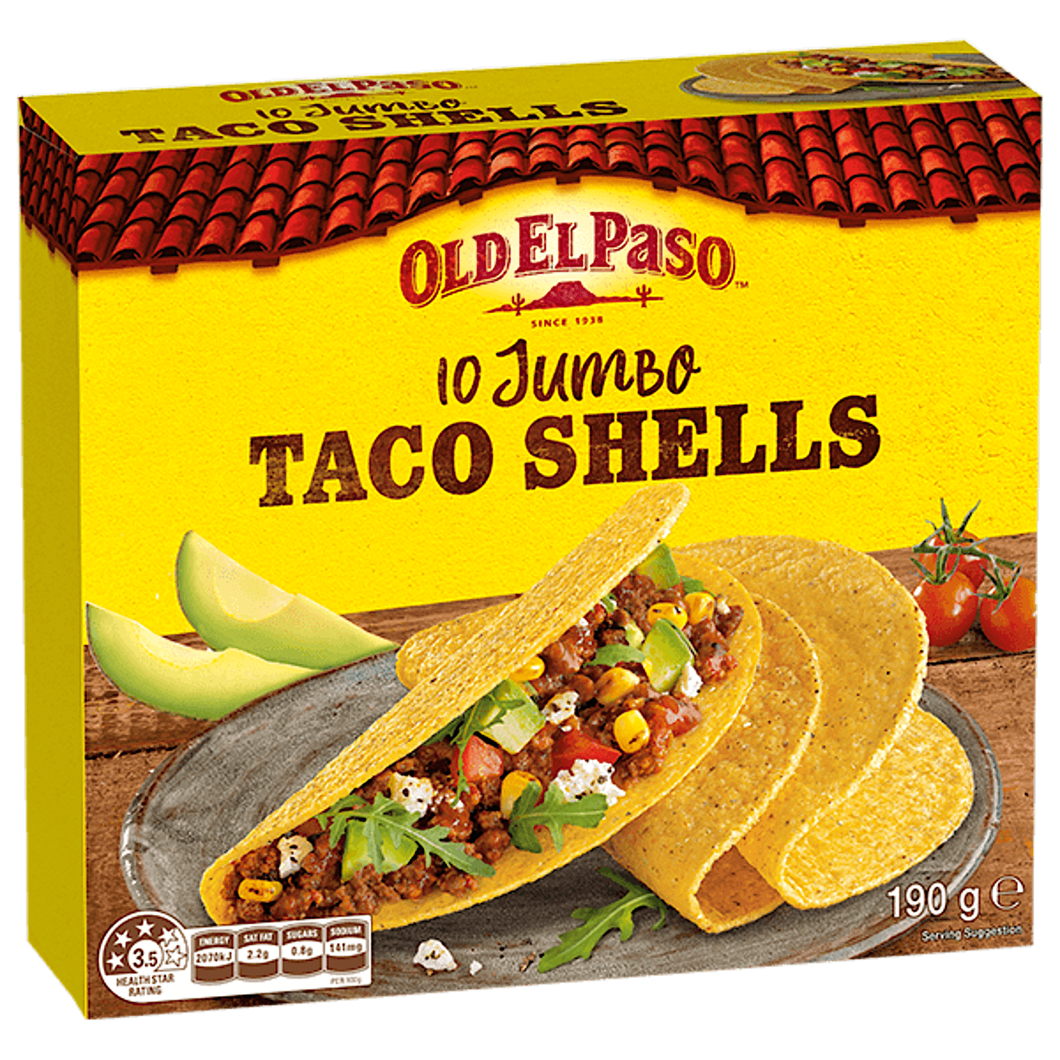10 Pack Jumbo Taco Shells | Old El Paso AU