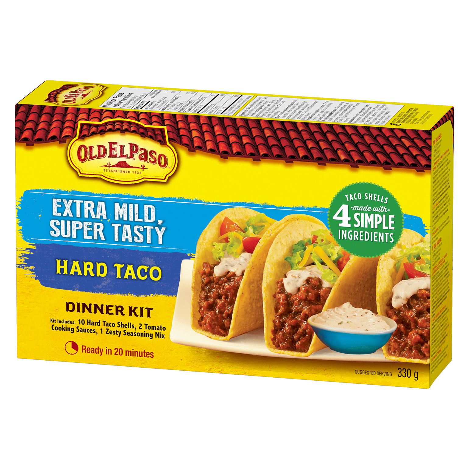 Extra Mild, Super Tasty Hard Taco Dinner Kit - Old El Paso