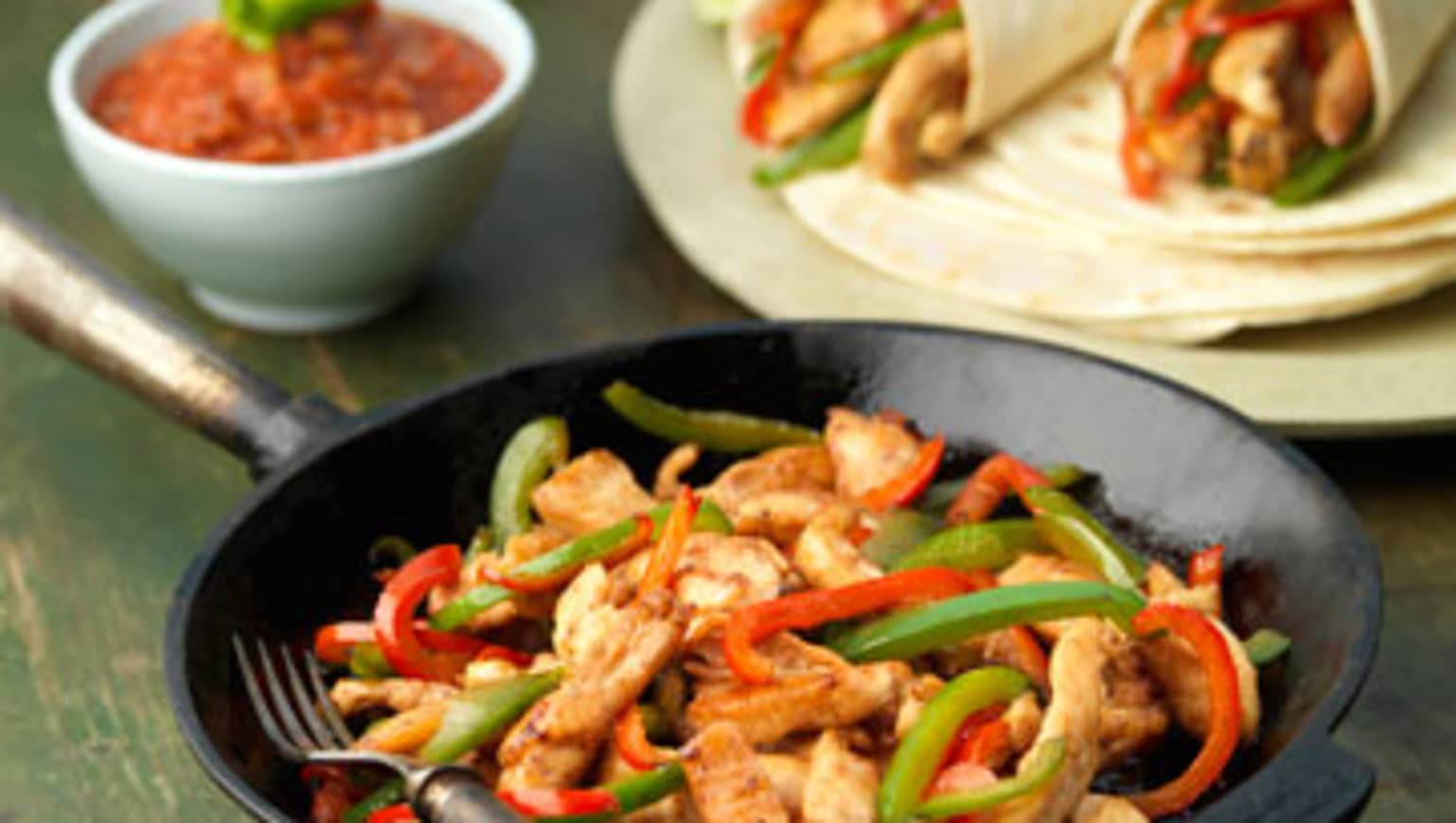 Fajitas au poulet et poivrons - Recettes mexicaines - Old El Paso