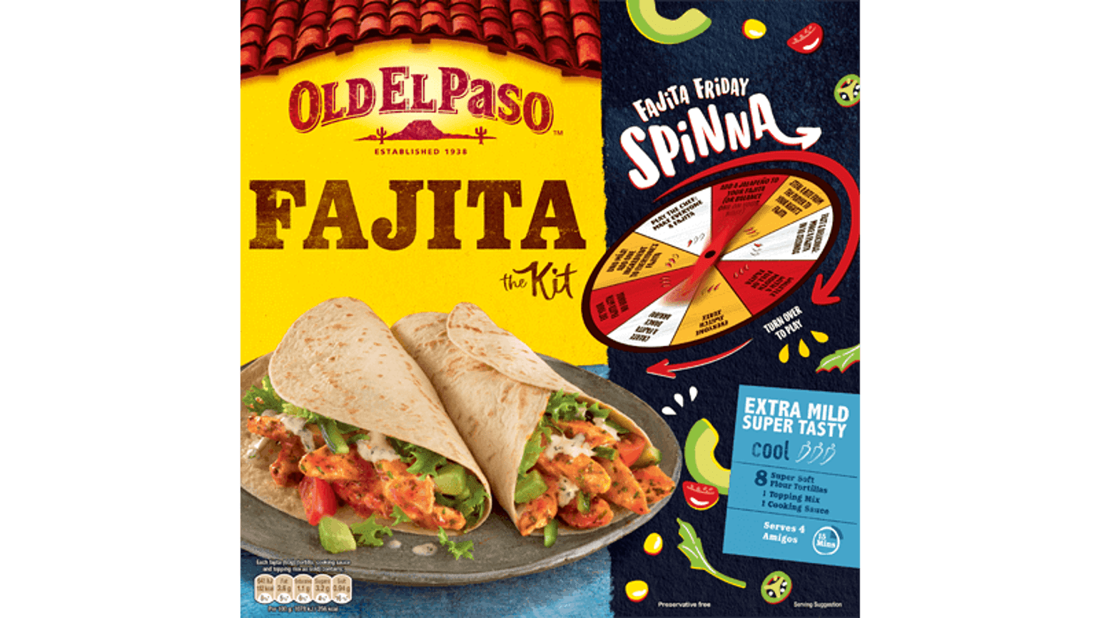 Extra Mild Super Tasty Fajita Kit - Mexican Food - Old El Paso