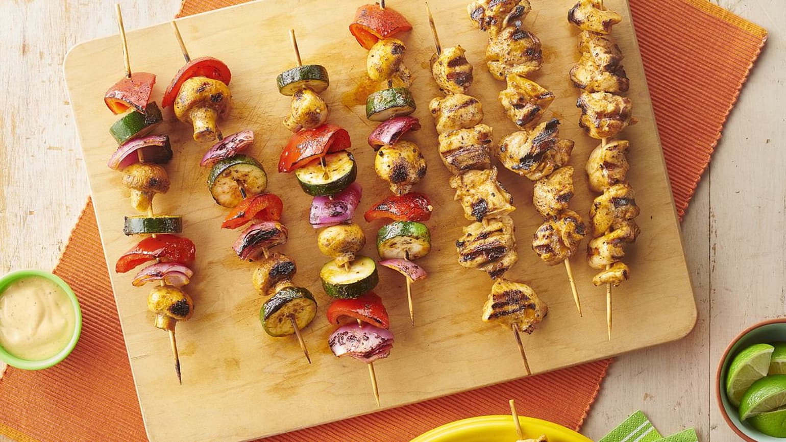 Grilled Mexican Chicken Kabobs - Mexican Recipes - Old El Paso