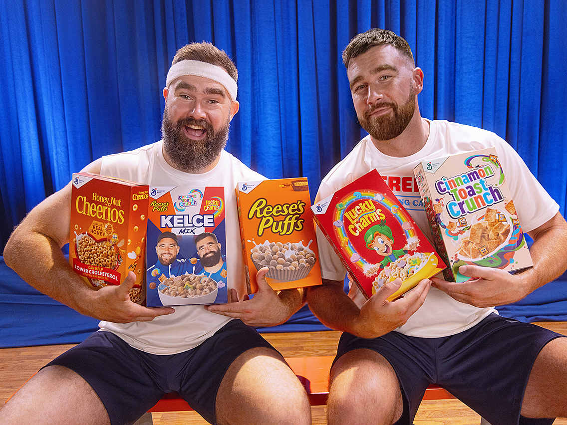 ‘New Newwws:’ Travis and Jason Kelce Compete at General Mills Cereal ...