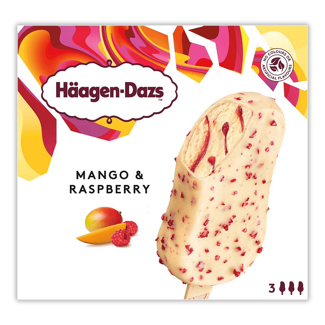 Mango & Raspberry Ice Cream Stickbar Multipack - Häagen-Dazs