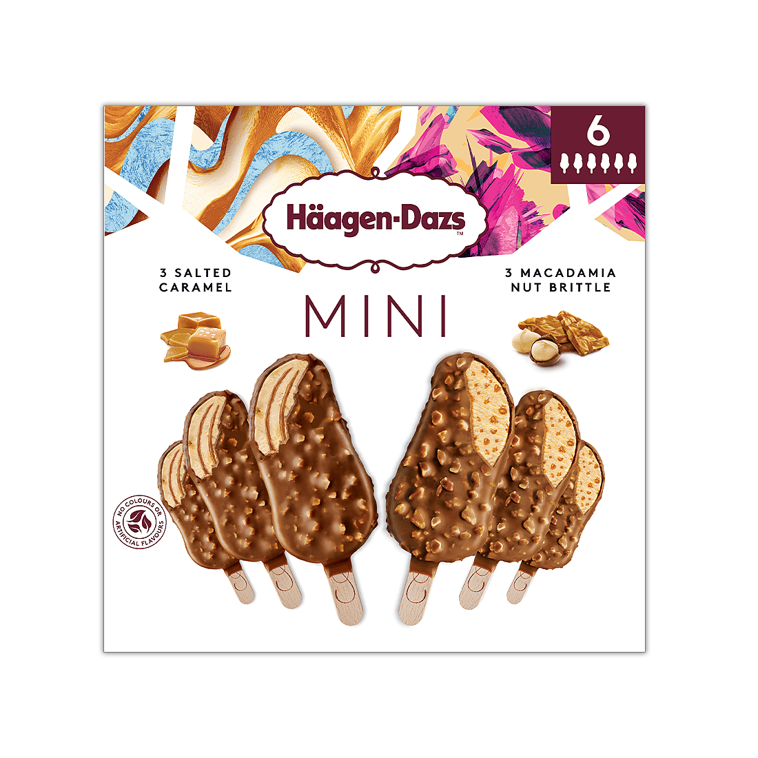 Salted Caramel & Macadamia Nut Brittle Ministicks - Häagen-Dazs FR