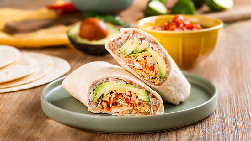 Chicken Burrito Chicken And Rice Burrito