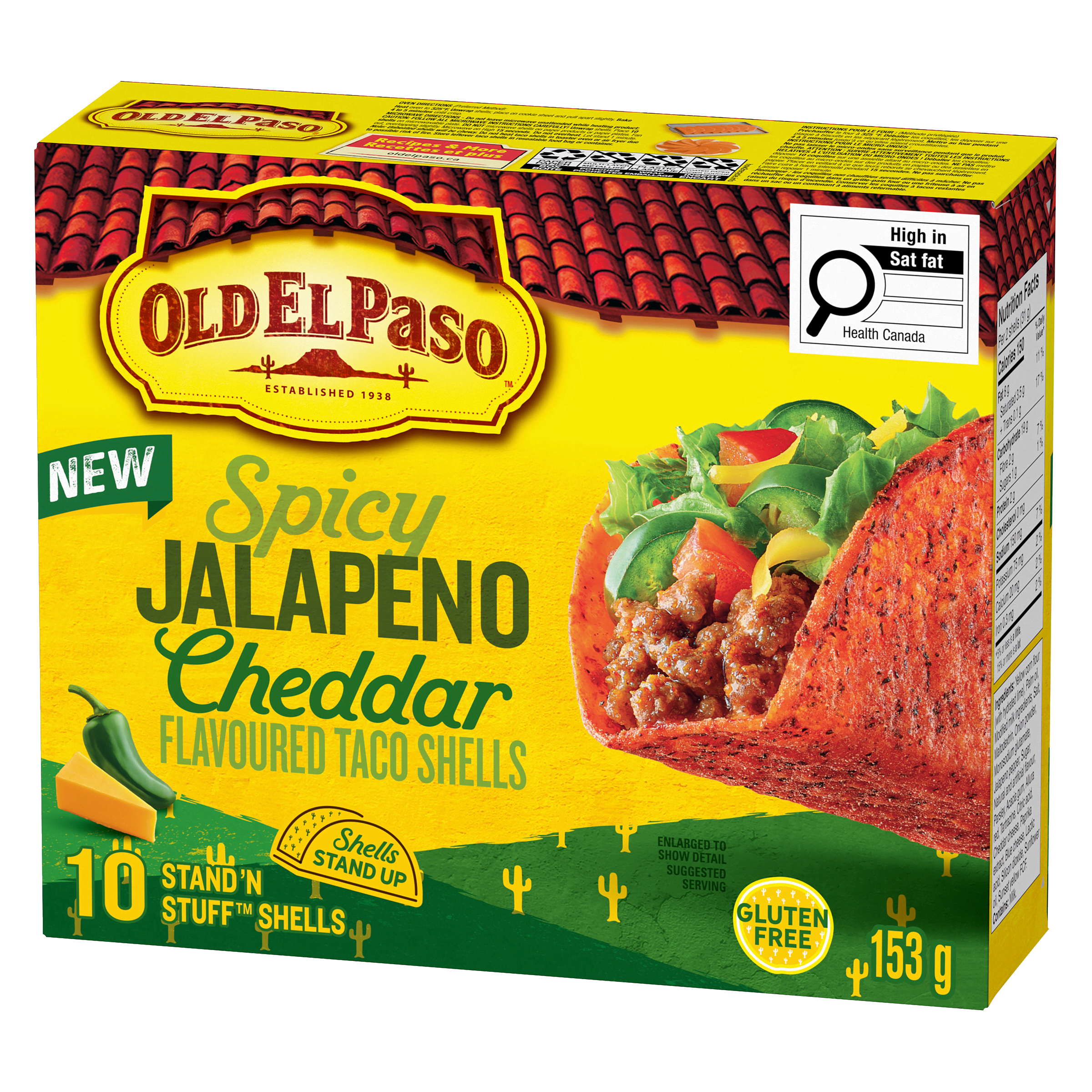 Spicy JALAPEÑO Cheddar Flavoured Taco Shells - Old El Paso