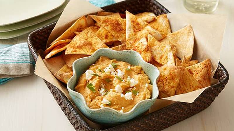Taco Hummus & Tortilla Chips - Mexican Recipes - Old El Paso