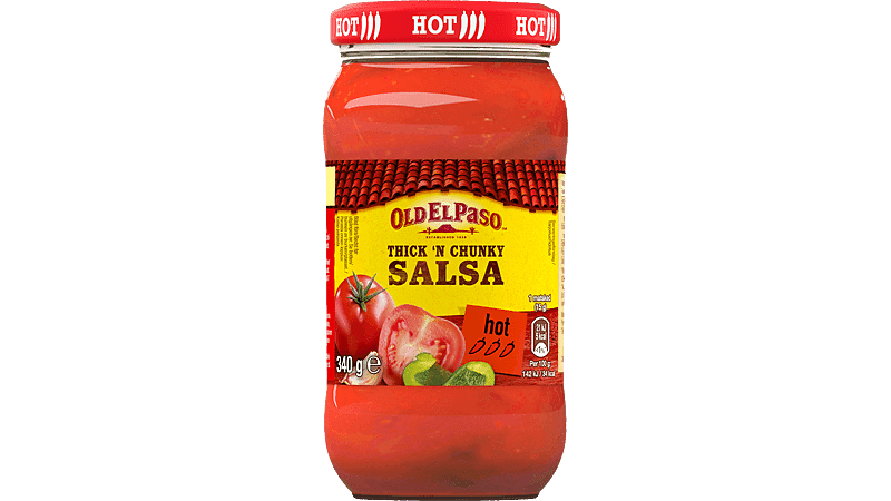 Thick 'N Chunky Salsa For Topping Hot, 340ml - Produkter - Old El Paso