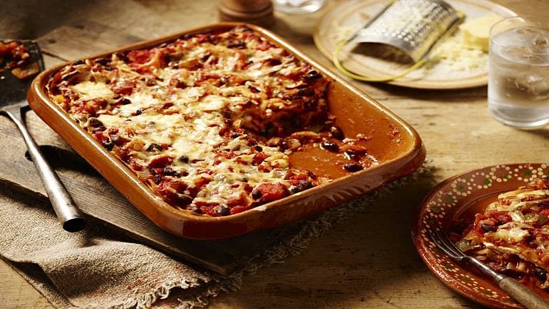 Easy Black Bean Lasagne Recipe - Mexican Recipes - Old El Paso